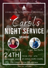 Carols service Template | PosterMyWall