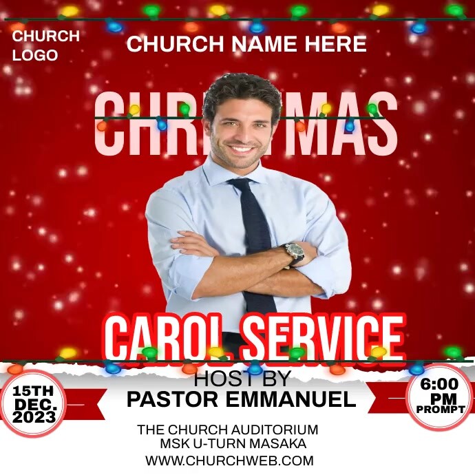 CHRISTMAS CAROL SERVICE Template | PosterMyWall