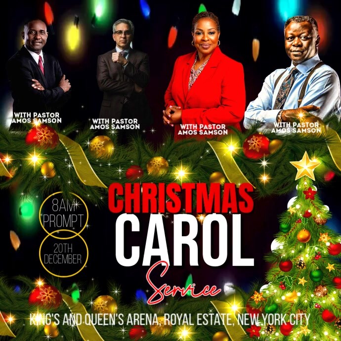 Christmas carol service Template | PosterMyWall