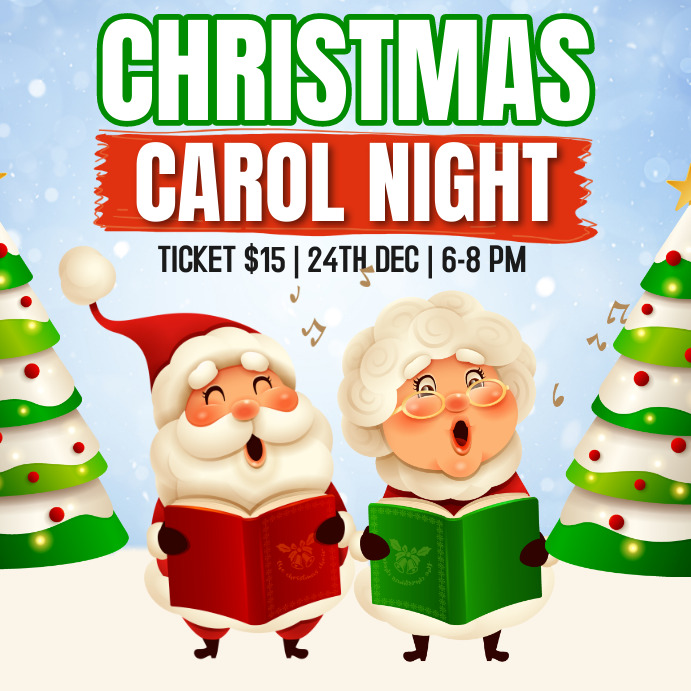 christmas carol service Template | PosterMyWall