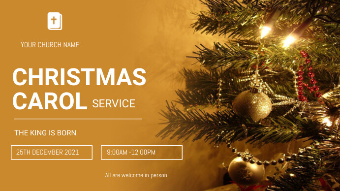 Christmas carol service flyers Template | PosterMyWall