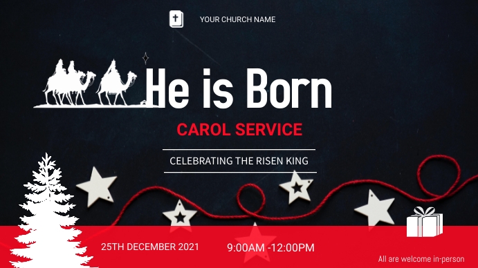 Christmas carol service flyers Template | PosterMyWall