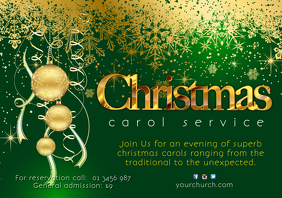 Christmas Carol Service Poster Template | PosterMyWall