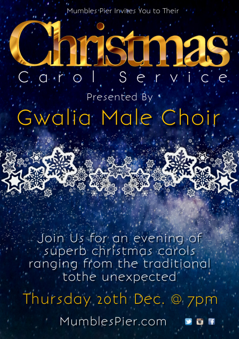 Christmas Carol Service Poster Template | PosterMyWall