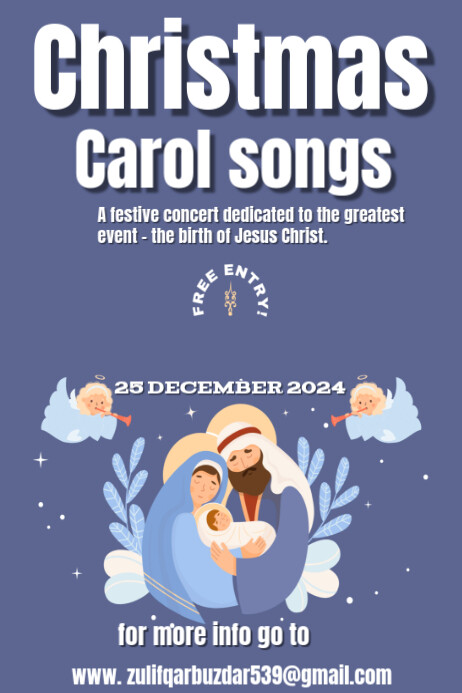 Christmas Carol songs Template | PosterMyWall