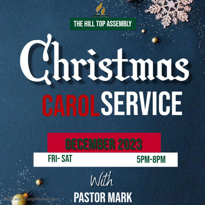 Christmas carol template | PosterMyWall