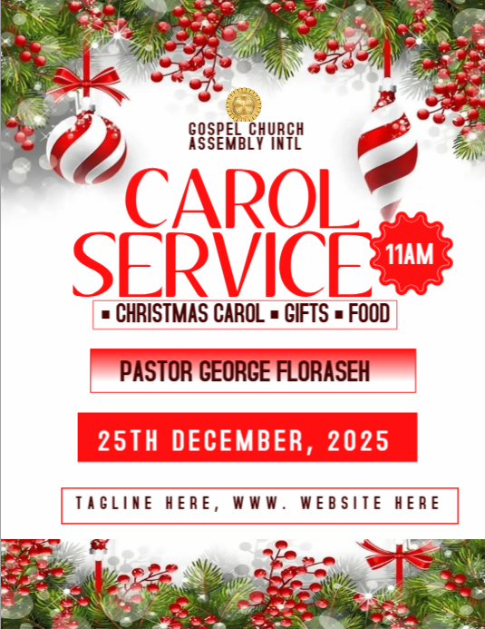 Plantilla de Christmas carol template design | PosterMyWall