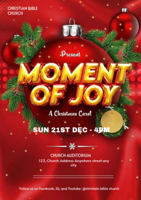 Christmas carol template | PosterMyWall