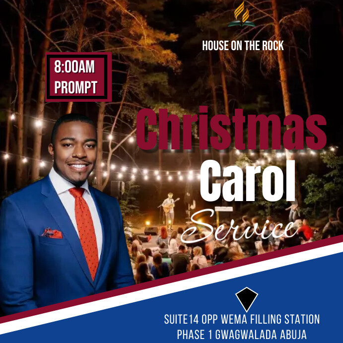 Plantilla de Christmas carol template | PosterMyWall