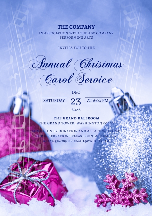 Christmas Carol Template | PosterMyWall