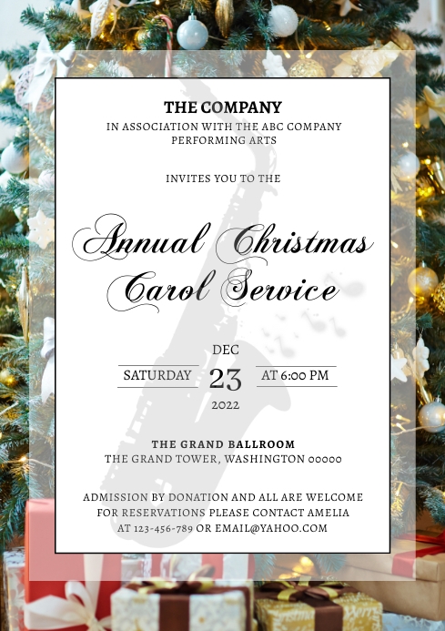 Christmas Carol Template | PosterMyWall