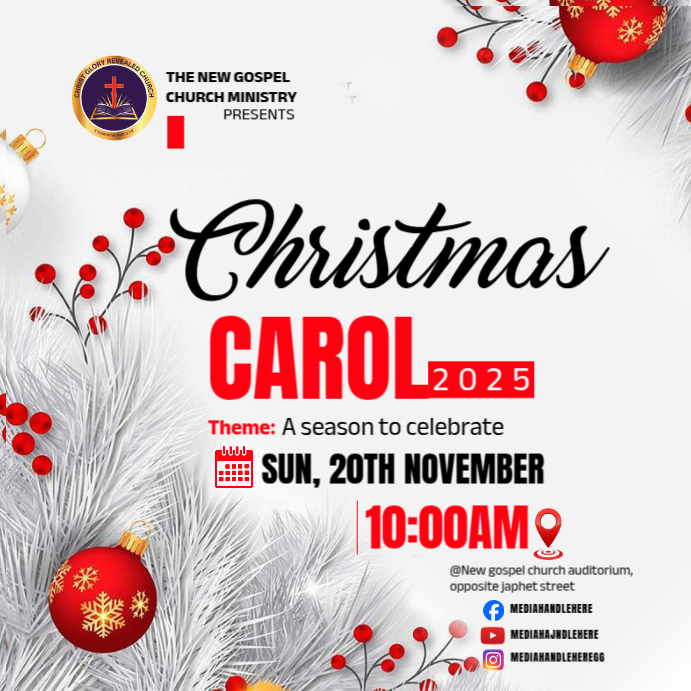 christmas carol template | PosterMyWall