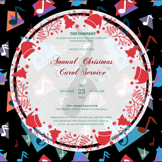 Copy of Christmas Carol Template | PosterMyWall