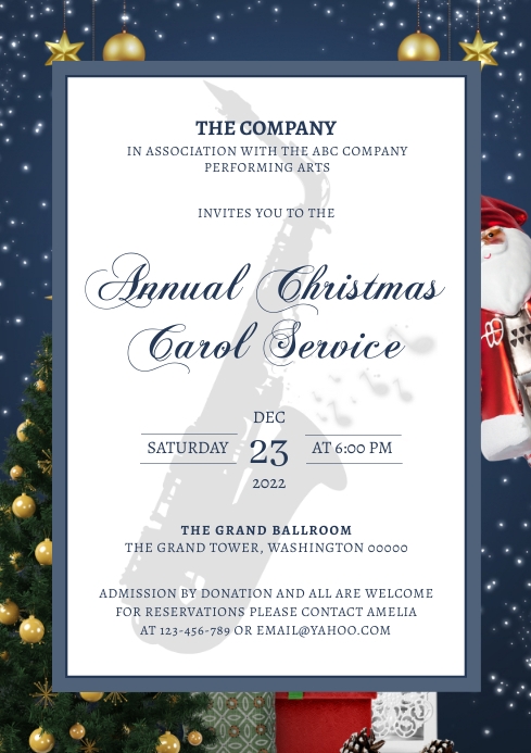 Christmas Carol Template | PosterMyWall