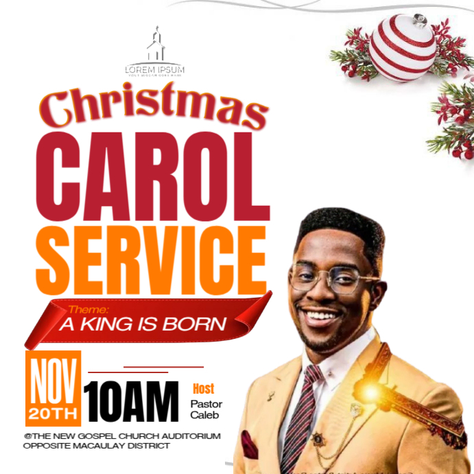 Plantilla de christmas carol template | PosterMyWall