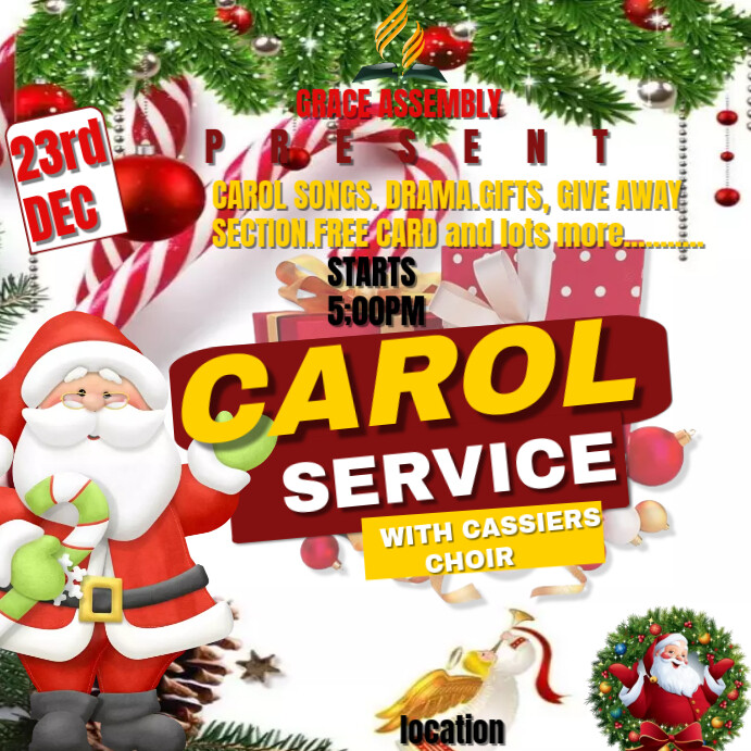 Plantilla de Christmas Carol template | PosterMyWall