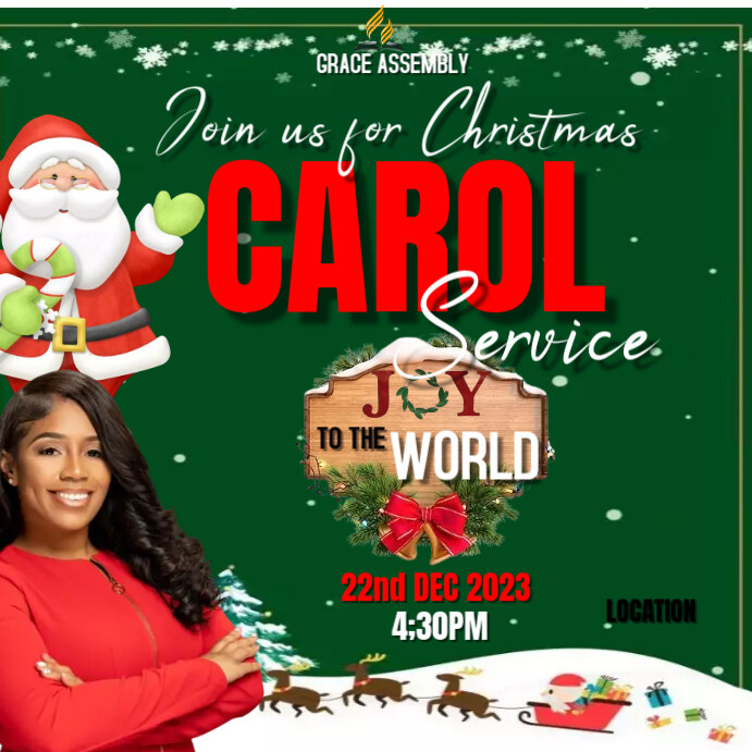 Christmas carol template | PosterMyWall
