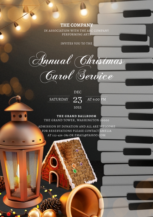 Christmas Carol Template | PosterMyWall
