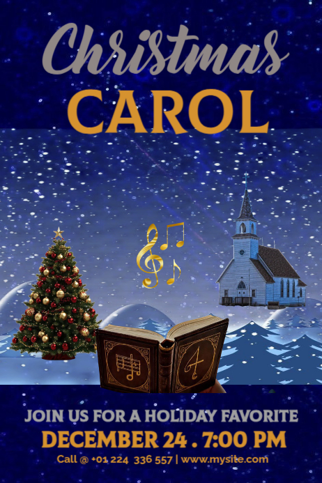 Christmas Carol. Template | PosterMyWall