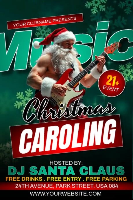 Christmas Caroling Ads Template | PosterMyWall