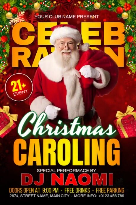 Christmas Caroling Celebration Template | PosterMyWall