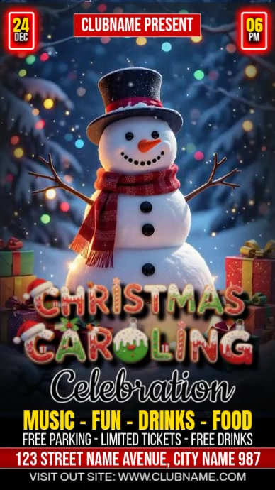 Christmas Caroling Event Template | PosterMyWall