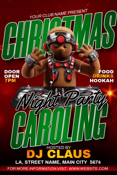 Christmas Caroling Night Party Template | PosterMyWall