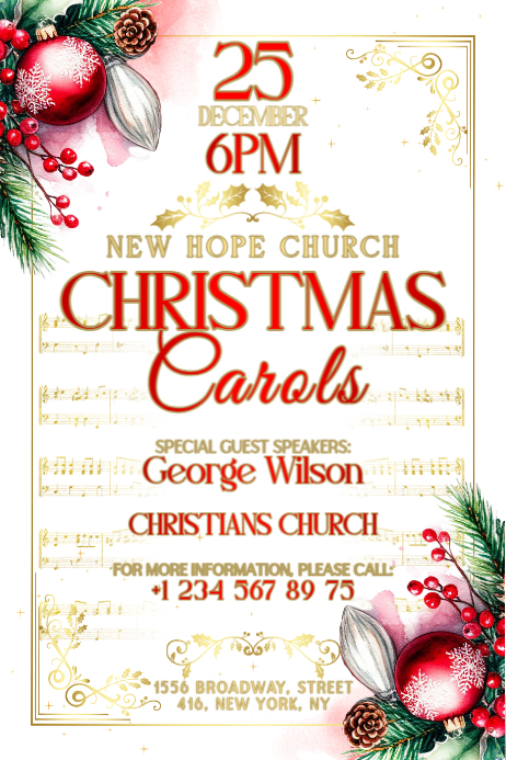 Christmas Carols Template | PosterMyWall
