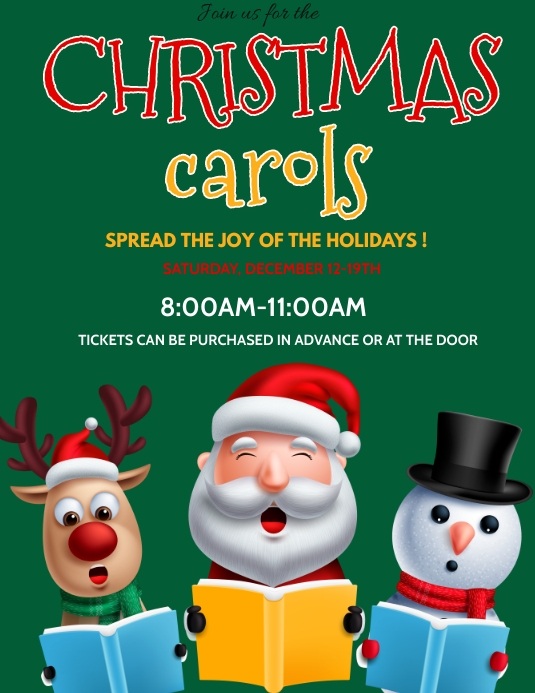christmas carols Template | PosterMyWall