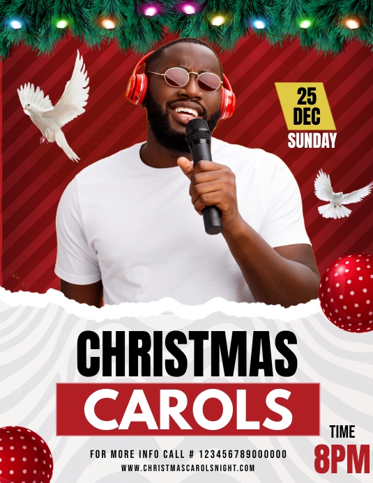Christmas Carols Flyer Template | PosterMyWall