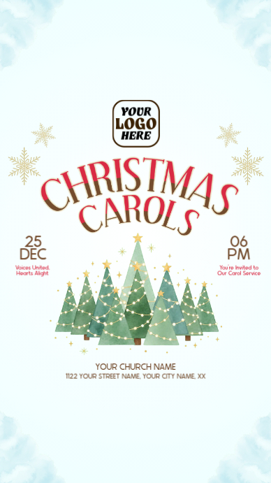 Christmas Carols Instagram Story Template | PosterMyWall