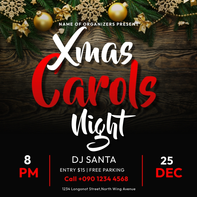 Copy of CHRISTMAS CAROLS PARTY | PosterMyWall
