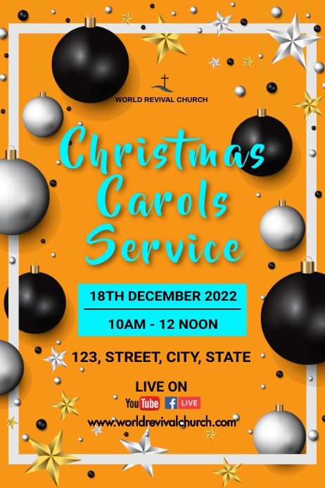 Christmas Carols service Template | PosterMyWall