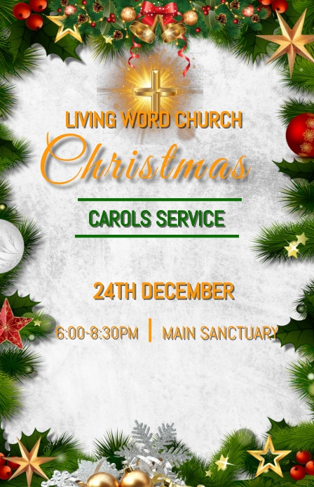 Christmas carols service Template | PosterMyWall