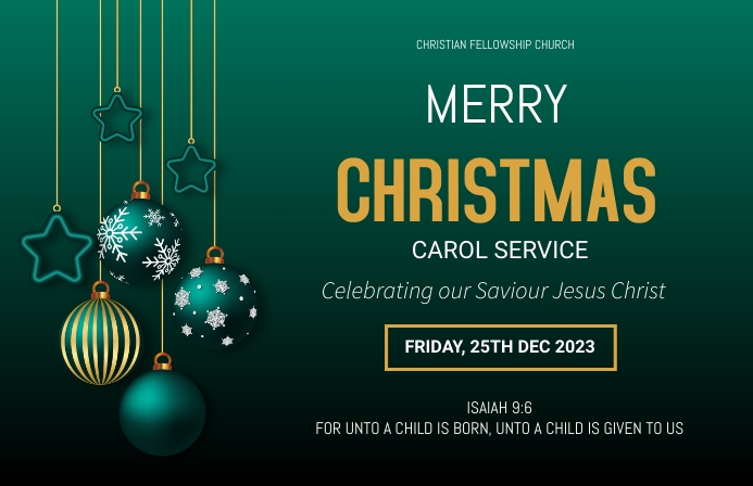 CHRISTMAS CAROLS SERVICE Template | PosterMyWall