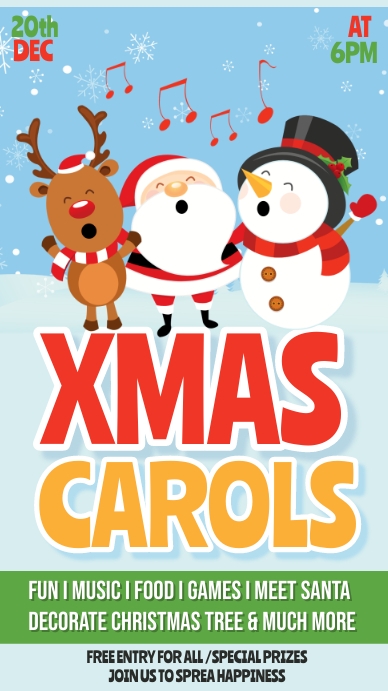 Christmas carols services Template | PosterMyWall