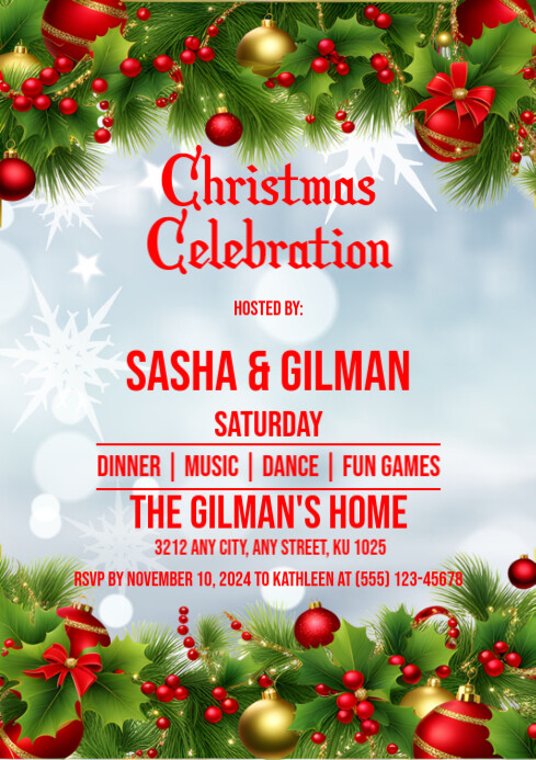 Copy of Christmas Celebration A4 flyer | PosterMyWall