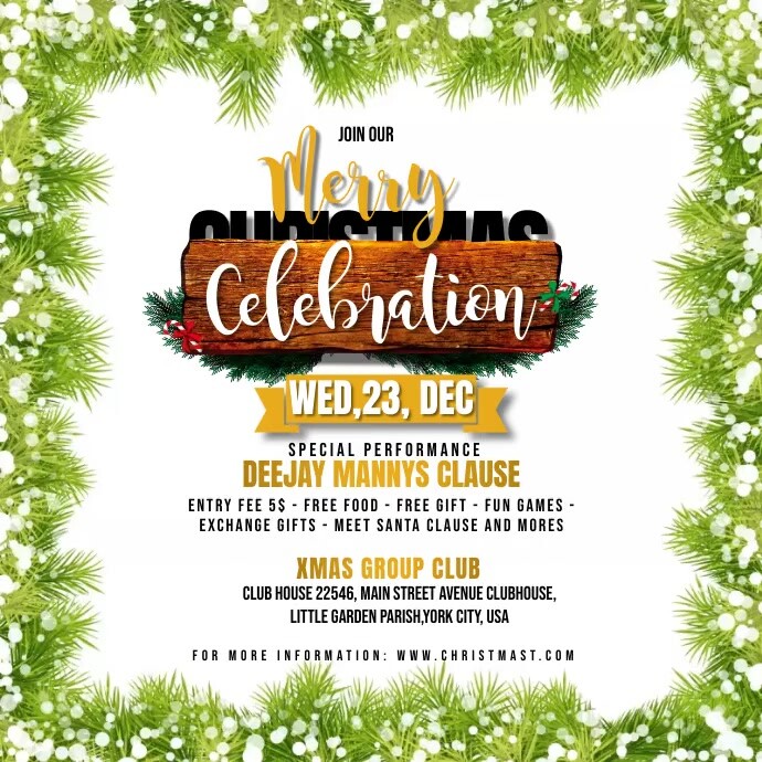 Christmas Celebration Ads (2) Template | PosterMyWall