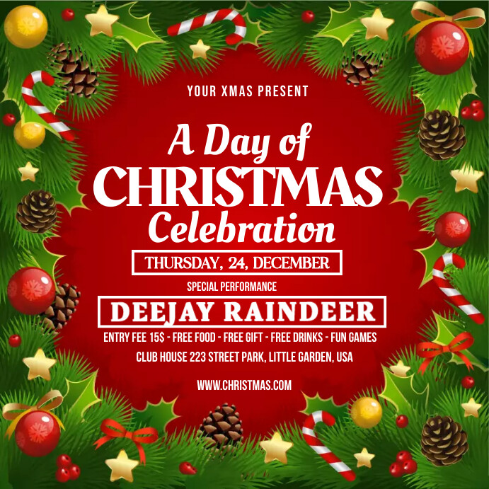 Christmas Celebration Ads (2) Template | PosterMyWall