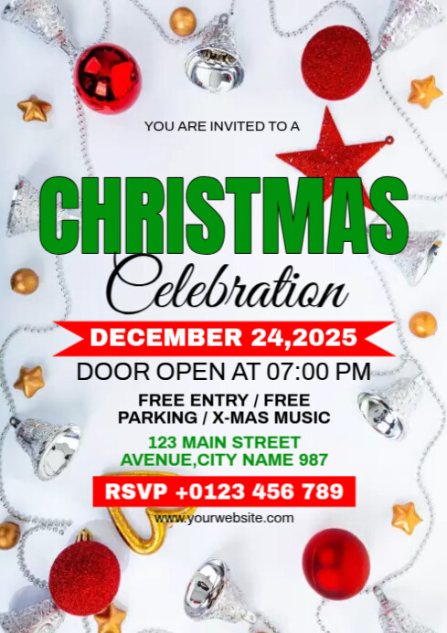Christmas Celebration Ads Template | PosterMyWall