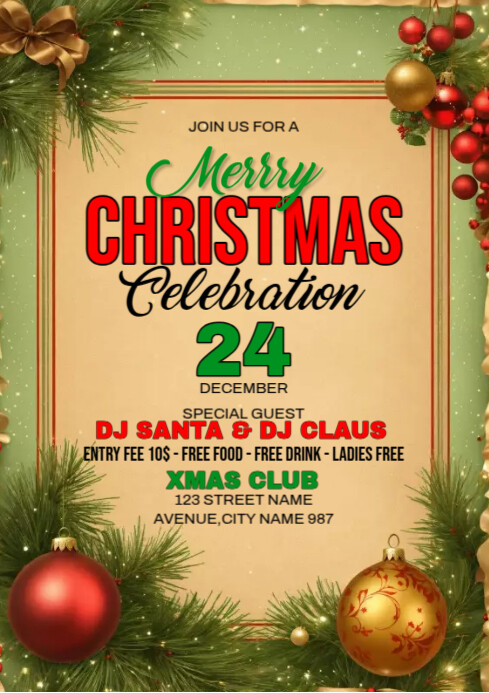 Christmas Celebration Ads Template | PosterMyWall