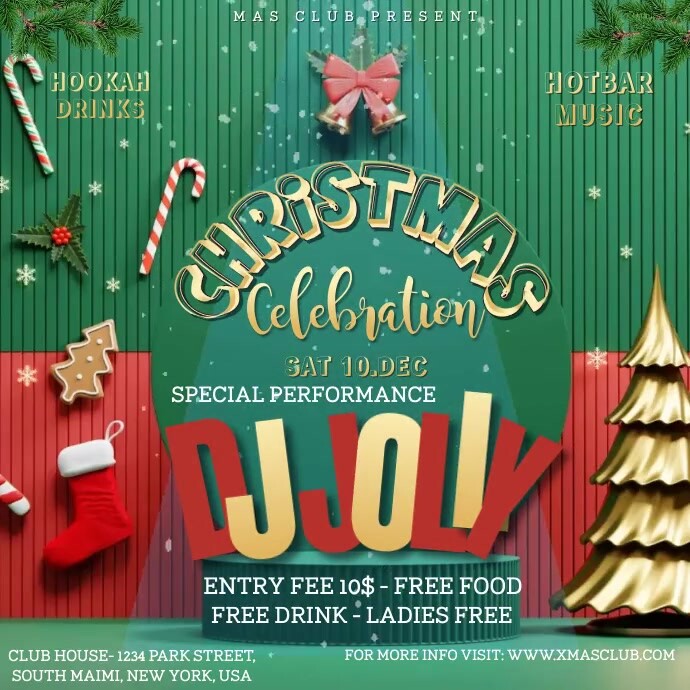 Christmas Celebration ads Template | PosterMyWall