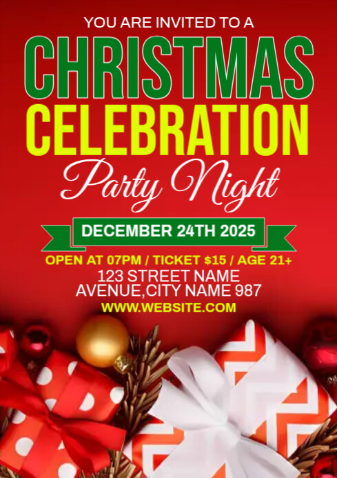 Christmas Celebration Template | PosterMyWall