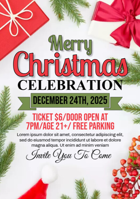 Christmas Celebration Template | PosterMyWall