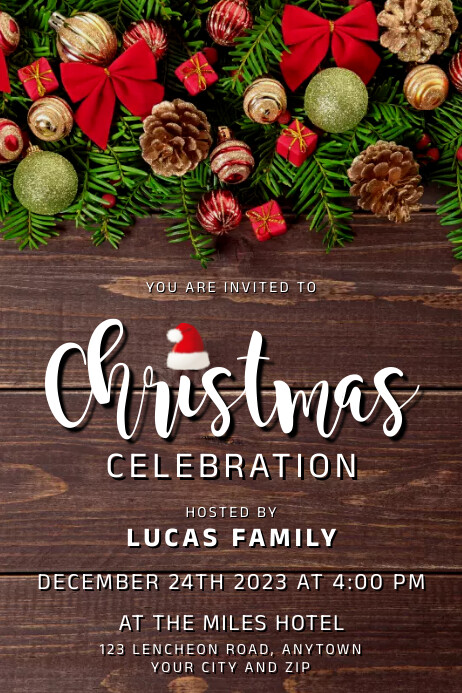 christmas celebration Template | PosterMyWall