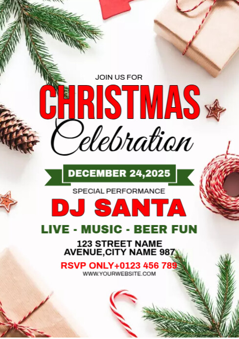 Christmas Celebration Template | PosterMyWall