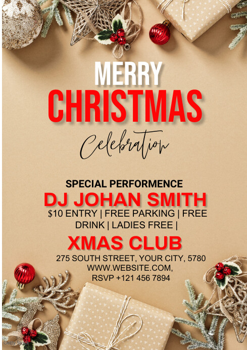 Christmas celebration Template | PosterMyWall