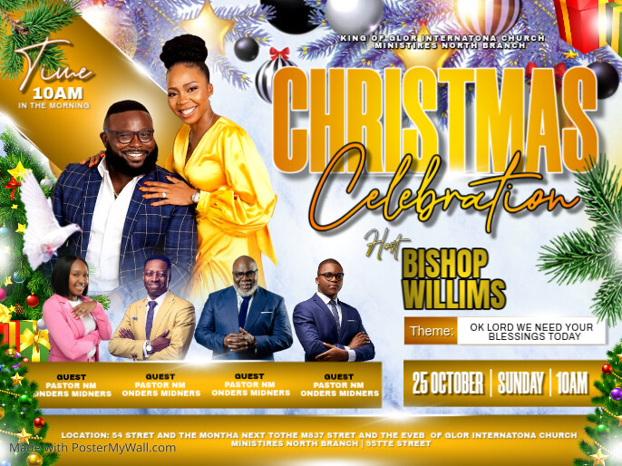 CHRISTMAS CELEBRATION Template | PosterMyWall