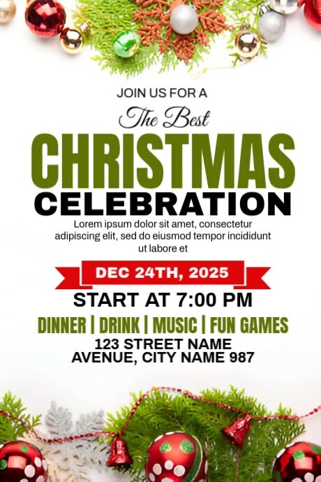 Christmas Celebration Template | PosterMyWall