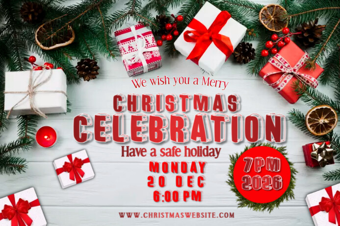 Christmas Celebration Event Ads (3) Template | PosterMyWall